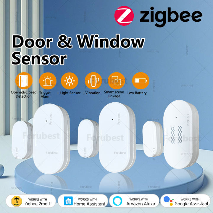 Zigbee Door Sensor Window Contact Open Close Detector With Luminosity/Vibration Detection APP ...
