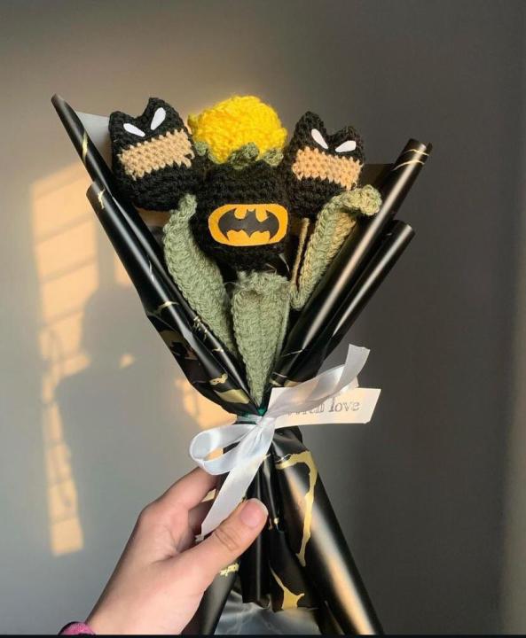 batman themed crochet bouquet perfect for gifting | Daraz.pk