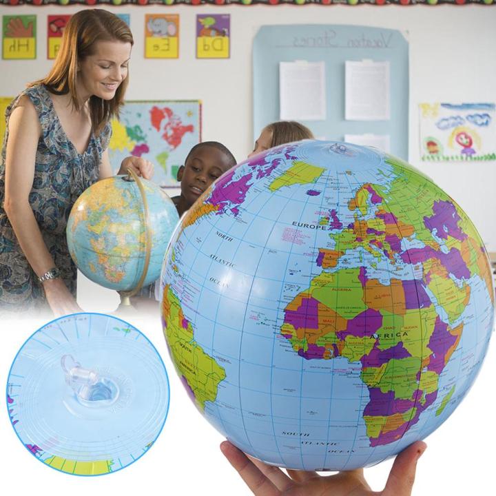 12/16Inch Inflate Globe Beach Ball Toy Map Education Geography Teaching ...
