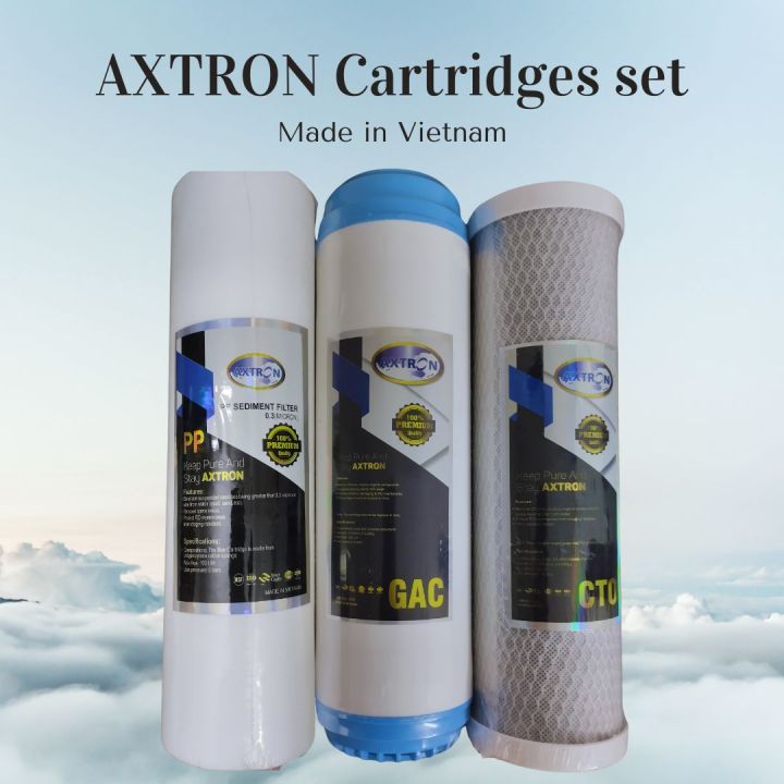 Axtron water filter replacements set of 3 (PPF, CTO, UDF) | Daraz.pk