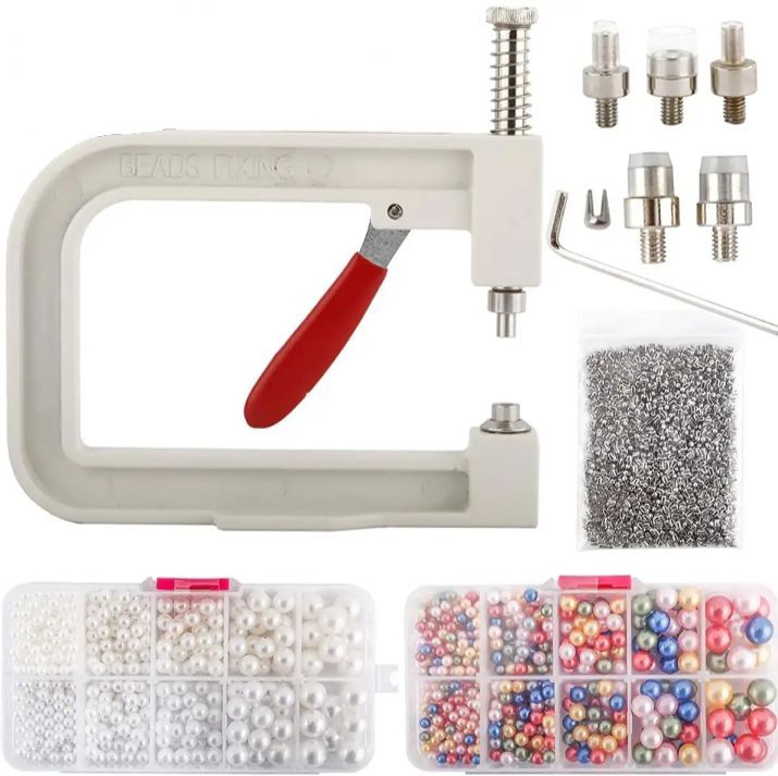 Pearl Setting Machine with FREE Pearls and rivets and FREE 5 sizes ...