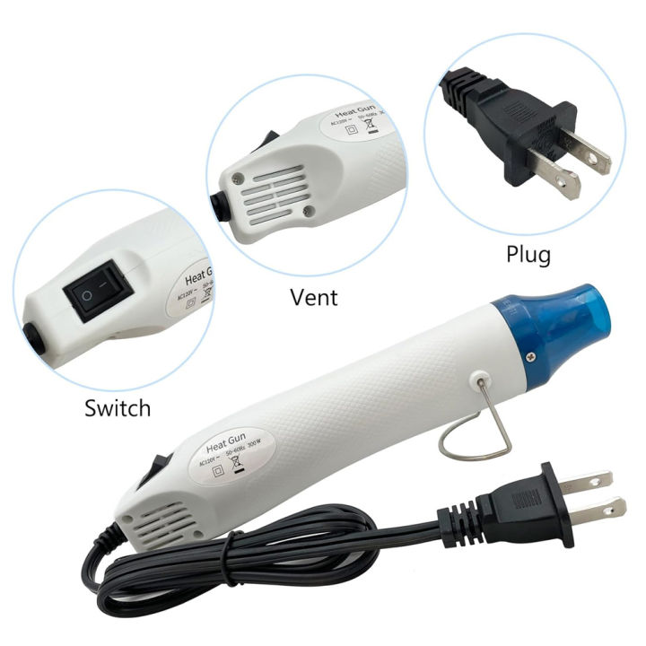 Hot Air Gun 300W 220V Ligthweight Handhold Electric Heat Air Shrink DIY ...