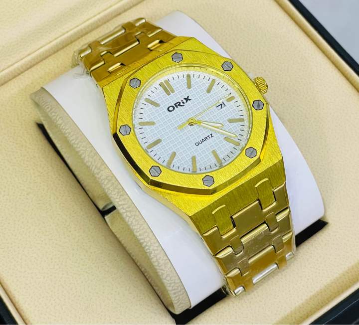 AP Model, Orix Date Trending Gold Steel Watch For Men’s, Four Dial ...