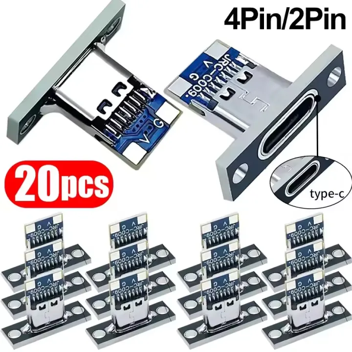 USB 3.1 Type C Socket with Screw Fixing Plate Type-C USB Jack 3.1 Type ...