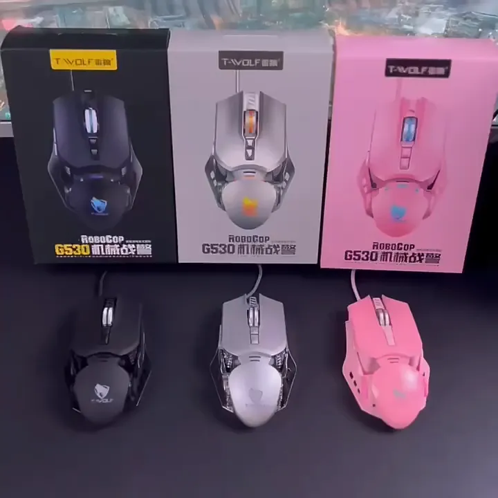 TWOLF G530 Wired Gaming Mouse – RGB Light, Adjustable DPI, Ergonomic ...