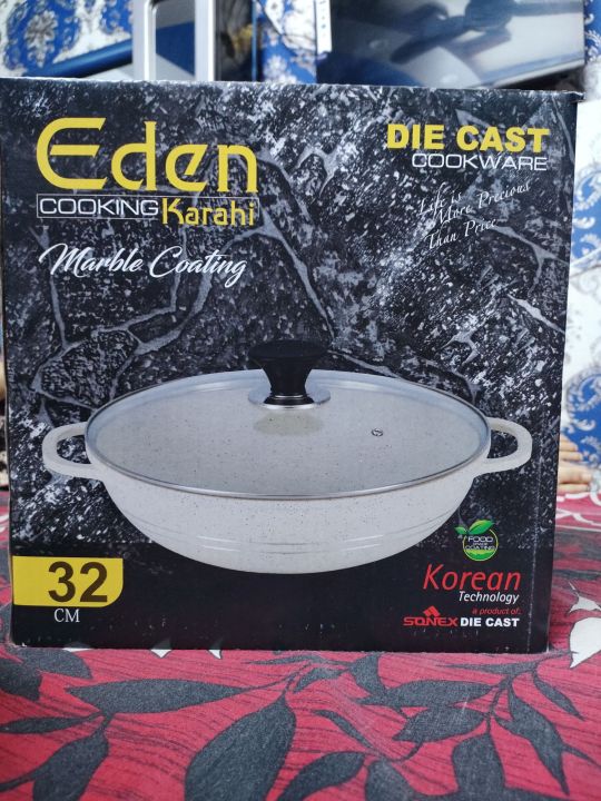 SONEX Die Cast Wok 32cm with spoon | Daraz.pk