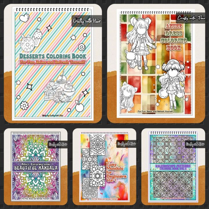 Coloring Books - Adult Coloring Book - Kids Coloring Book - A5 size ...