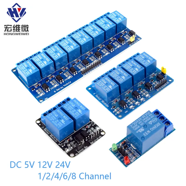 DC 5V 12V 24V 1 2 4 6 8 Channel Relay Module Board Shield with ...