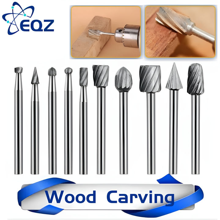 10Pcs HSS Titanium Dremel Routing Rotary Milling Rotary File Cutter ...