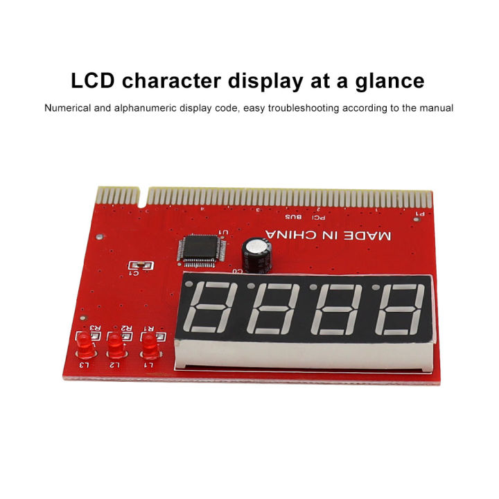 Computer Analysis Pci Post Card Motherboard Led 4 Digit Diagnostic Test