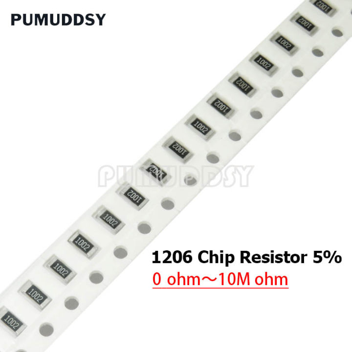 200PCS 1206 SMD 1/2W chip resistor 0R ~ 10M 1 10R 100R 220R 330R 470R ...