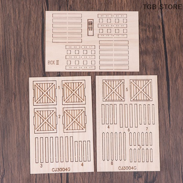 1:35 Miniature Wooden Box/Tray Bracket Assembly Model Handmake Diy Sand ...