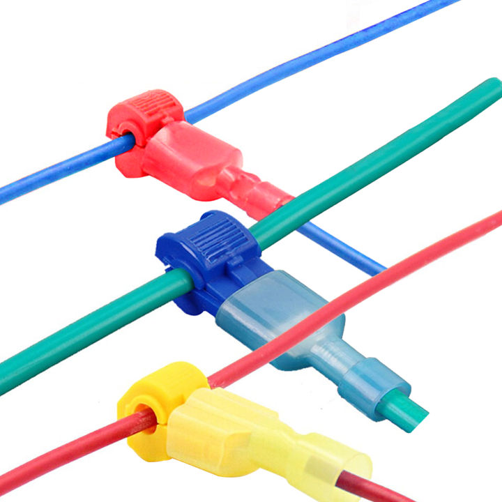 40Pcs(20Set) T Shape Electrical Cable Connector Quick Splice Lock Wire ...