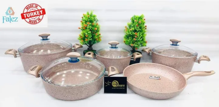 Granitec 9 Piece Cookware Set Turkey | Daraz.pk