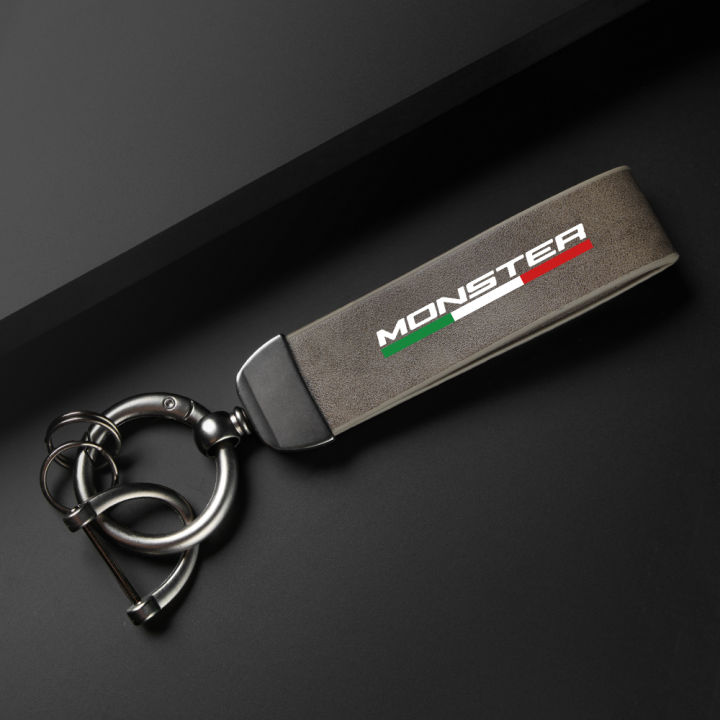 High-Grade leather Motorcycle Keychain Holder Keyring for Ducati ...