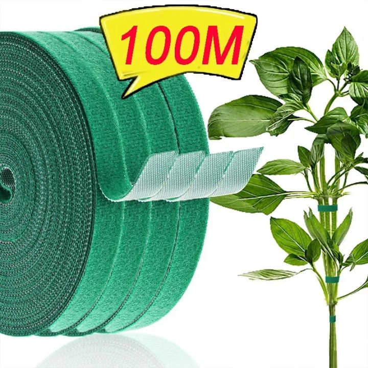 Self Adhesive Nylon Plant Ties Garden Twine Plant Bandage Hook Loop ...