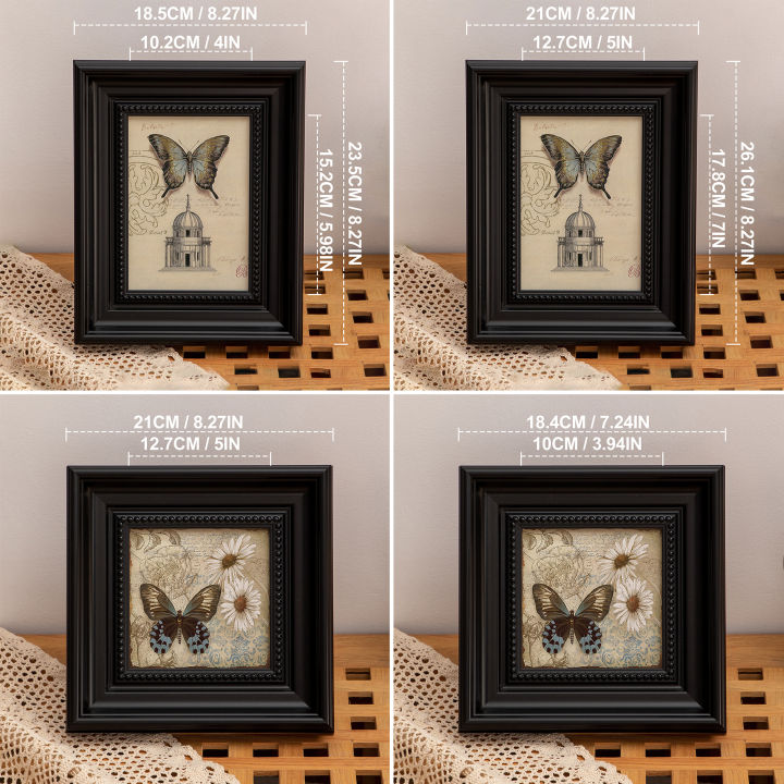 Multi-Purpose Picture Frame - Table Top or Wall Mount in Black, Silver ...