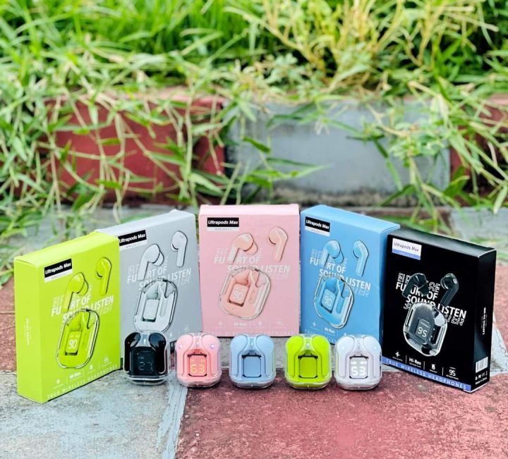 TWS Ultrapods Max Wireless 5.3 Airbuds- Transparent Airbuds | Daraz.com.bd