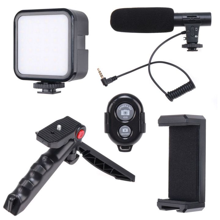 Multifunctional Professional Vlogging Kit With Tripod LED Video Light ...