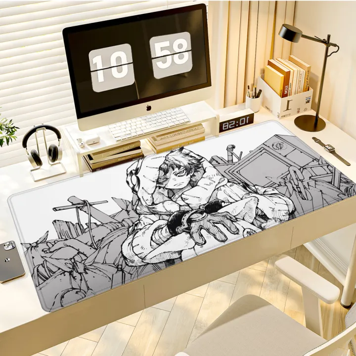 Mouse Pad Office Computer Black And White Anime Desk Mat Gachiakuta ...