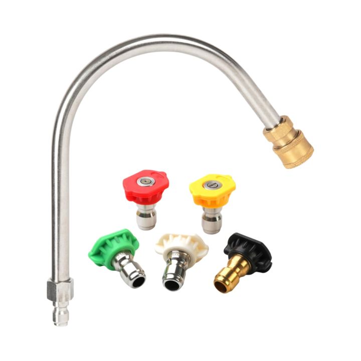C Shape Pressure Washer Extension Wand 3600 PSI 1/4" Quick Connector ...