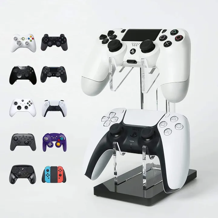 Dual Game Controller Holder Acrylic Gamepad Handle Bracket Display For ...