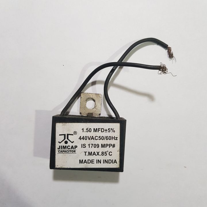 Jimcap Fan Capacitor Condensor 1.5 Mfd 440VAC For Stand Fan , Motors ...