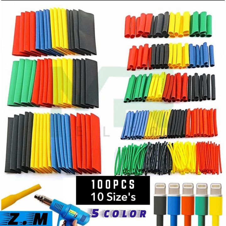 Product details of Heat Shrink Tube 10 sizes Length 2 inch Multi Color Shrinkable Wire Wrap ...
