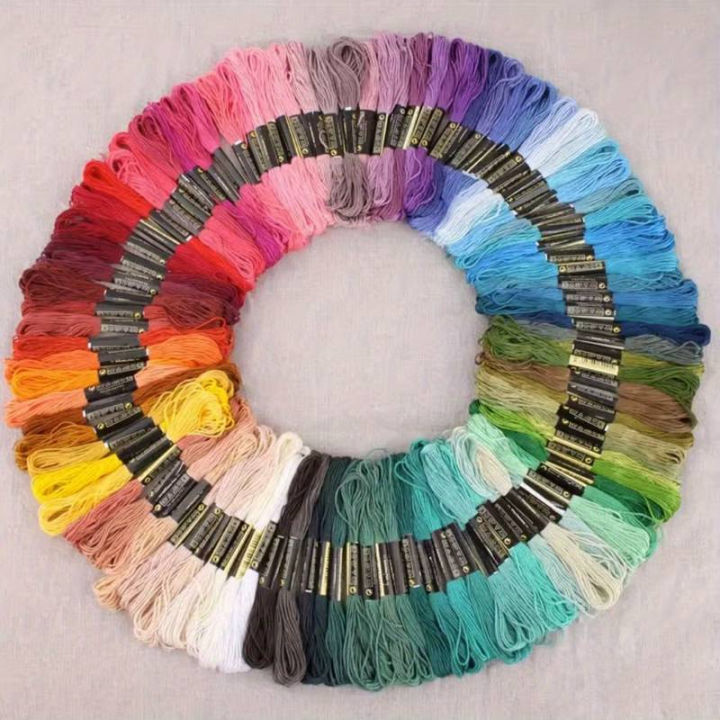 50pcs Friendship bracelet thread Rainbow embroidery thread Cross stitch ...