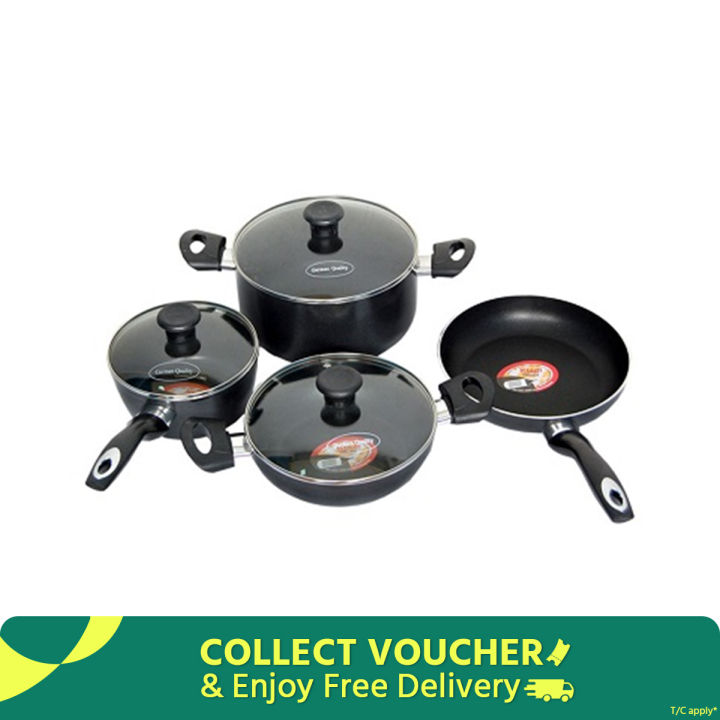 Kiam 7 PCS Non-Stick Cookware set - Nonstickfrypan | Daraz.com.bd