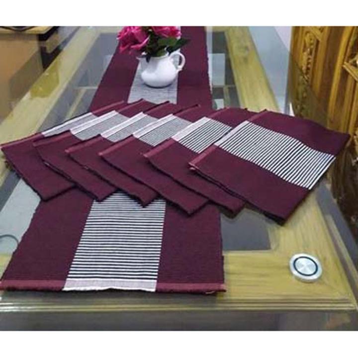Cotton Dining Table Runner set- 7 pcs | Daraz.com.bd