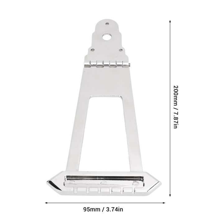 Jazz Archtop Guitar Bridge Round Head Alloy Ni Plated Guitar Trapeze ...