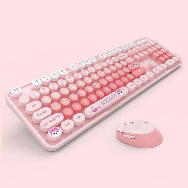 Skyscraper Sweet Wireless Keyboard and Mouse Set for Office Girls Cute ...