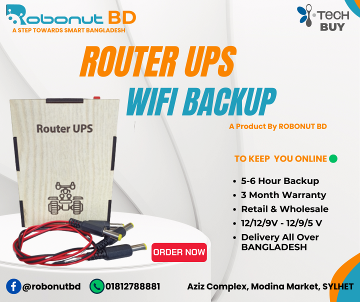 Router UPS For Router , Onu,Camera Backup| Mini dc UPS | Daraz.com.bd