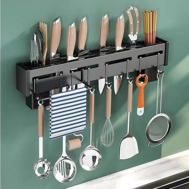 Kitchen Accessories Holder with Shelve Wall Mount Kitchen Storage ...