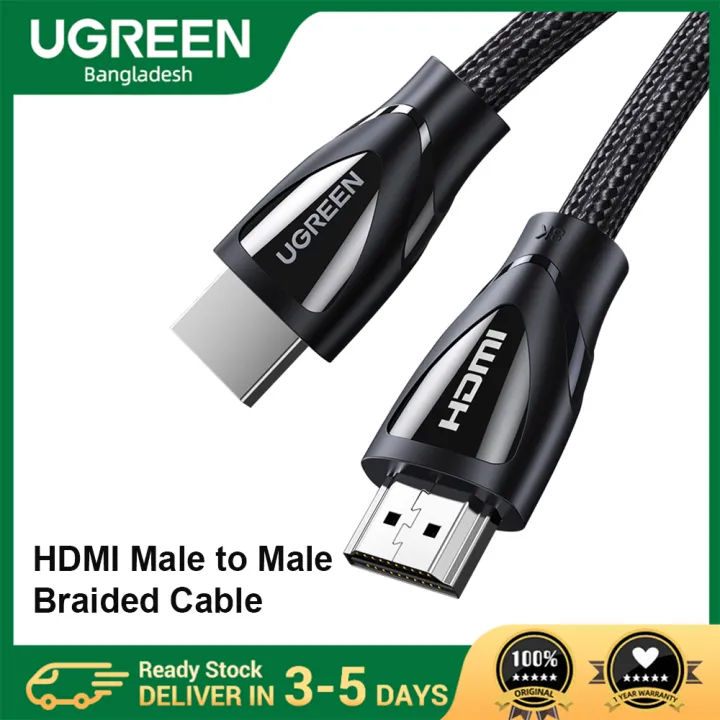 UGREEN HD119 4K HDMI Cable Male to Male Braided - 2M/3M/5M/10M - Resolution: 1M-3M: 4K@60Hz - 1 ...