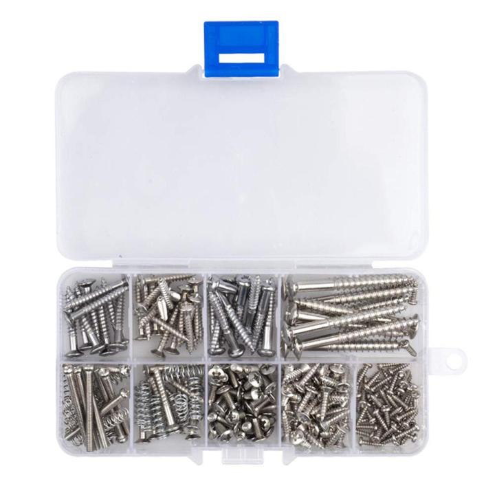 204 Pcs Guitar Screw Kit 9 Types ortment Set with Springs for Electric ...