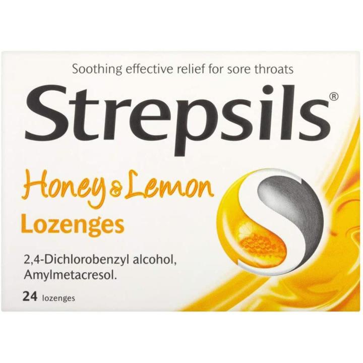 Strepsils Honey & Lemon Sore Throat Fast Acting Relief Lozenges 24 pcs ...