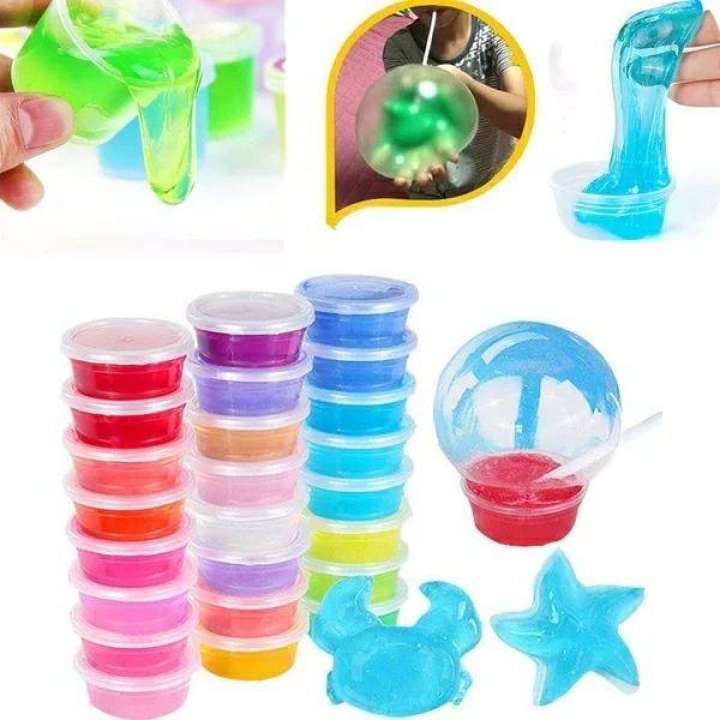 12 colors crystal mud play dough Kids Baby Fun Toys Crystal Colored ...