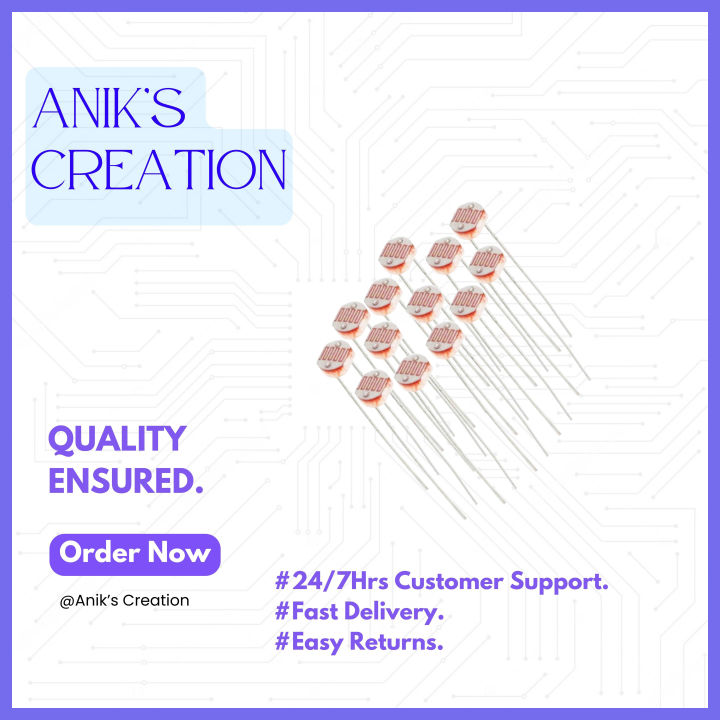 Light Dependent Resistors (LDR) 10 Pieces | Daraz.com.bd