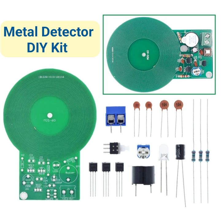JS-60 DIY Kit Metal Detector Kit Electronic Kit DC 3V-5V 60mm Non ...
