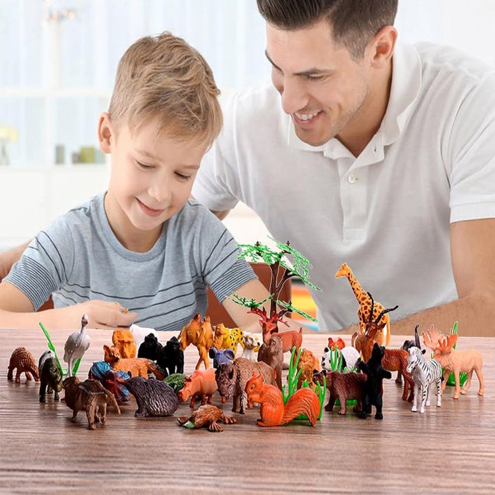 Wild Animals Zoo Safari Farm Playset Toy Animal Figures Kids Gift ...