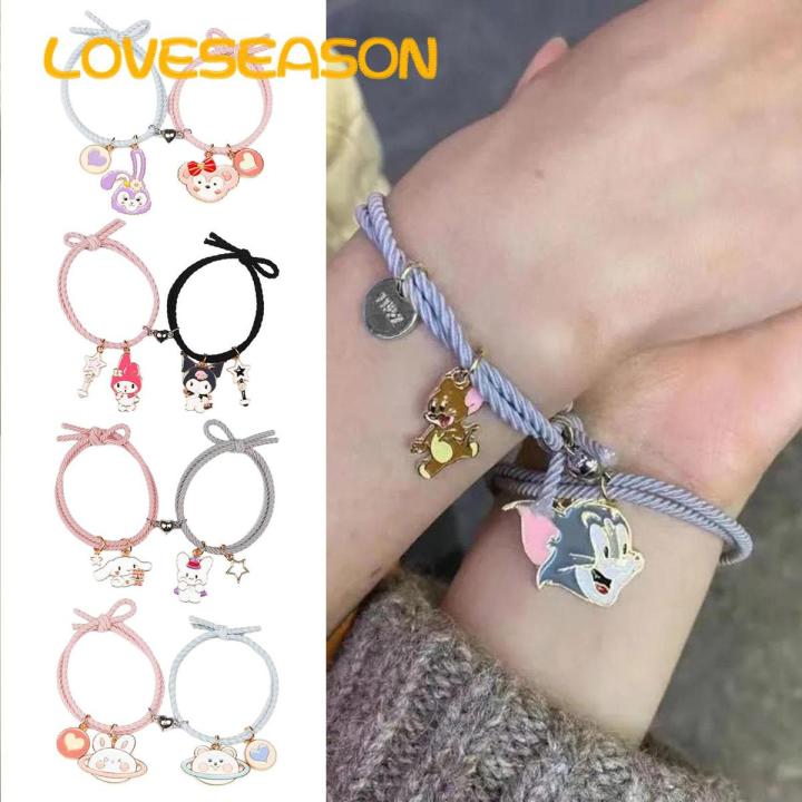 Magnetic Couple Bracelets 1 Pr Couple Bracelet Adjustable Cartoon Charm ...