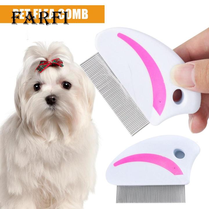 Fleas Pet Comb Pet Comb Flea Professional Stainless Steel Dense Round ...