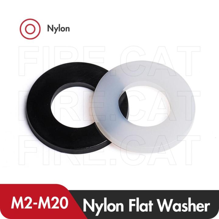 Nylon Flat Washers White Black Plastic Pad Washer Spacer from M2 to M20 ...