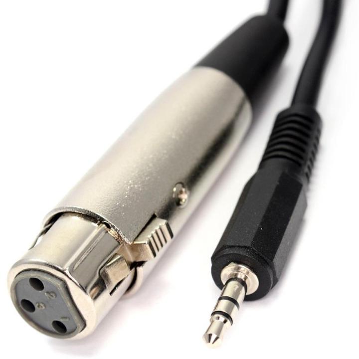 XLR 3Pin Female to 3.5mm Microphone Cable For Karaoke KTV Computer ...