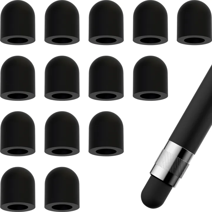 15 Pcs Replacement Stylus Tips Rubber Pen Caps Cover Capacitive Touch ...