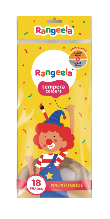 Rangeela Tempera Colors 18 Shades with Free Brush - (54 ML Packet ...