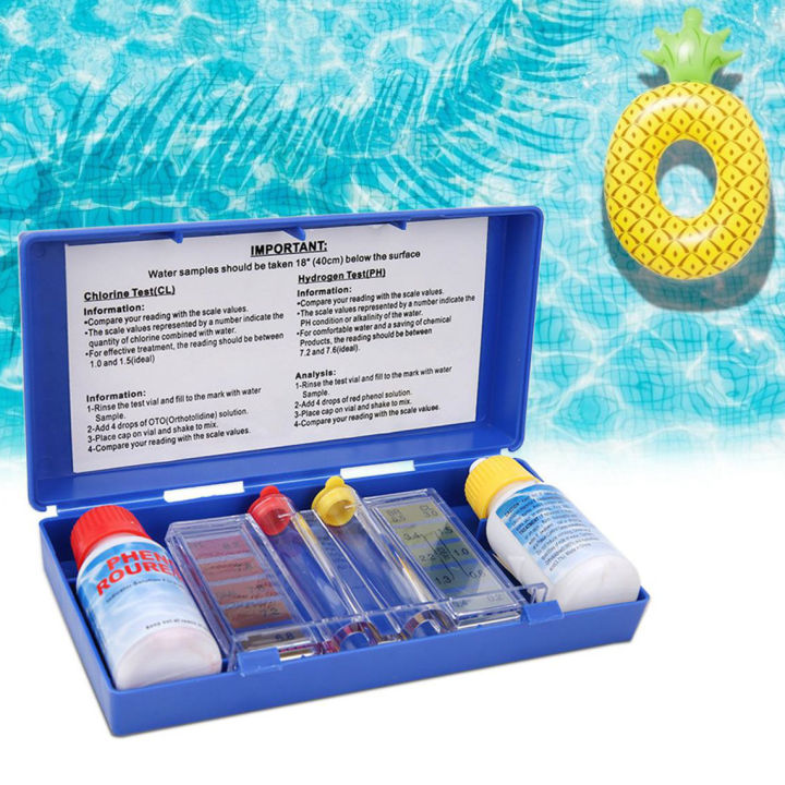 PH Chlorine Water Quality Test Kit Swimming Pool Tester Water Testing ...
