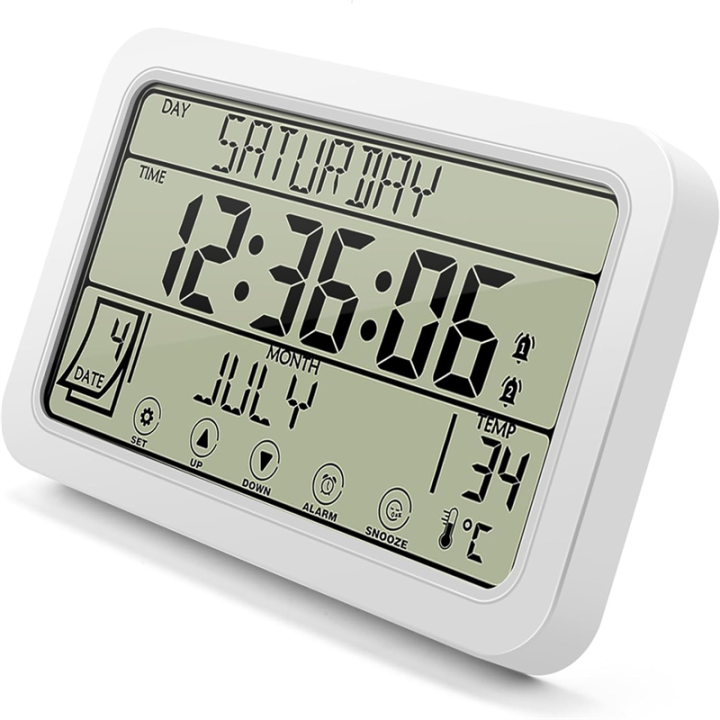 Digital Wall Clock, Digital Clock Battery Operated, 8 Inch Desk Clock ...